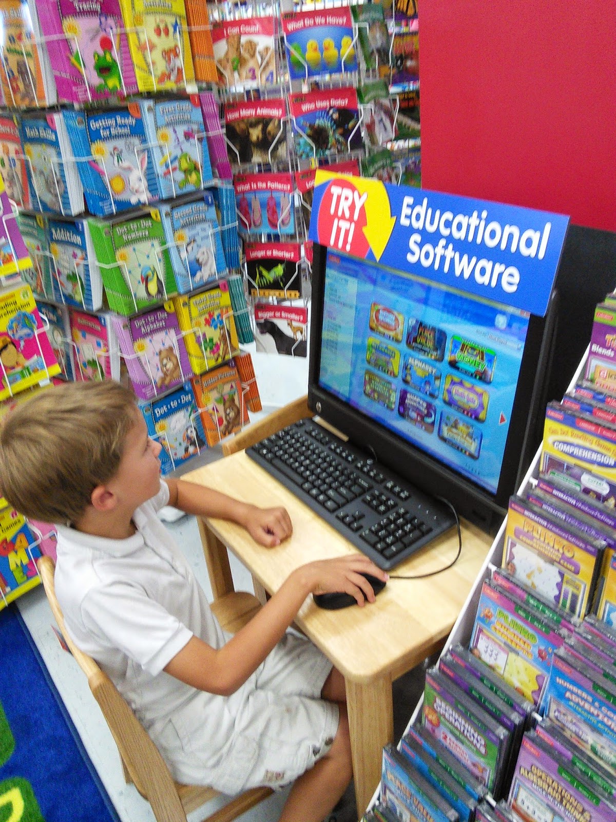They even had a computer set up so children can try out the software ...